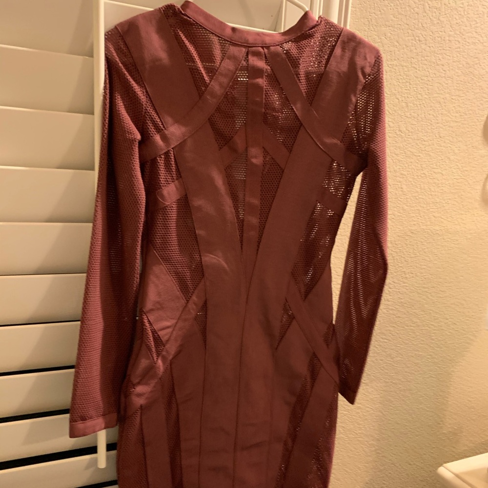 Sexy Form Fitting See Through Material Dress - Gem